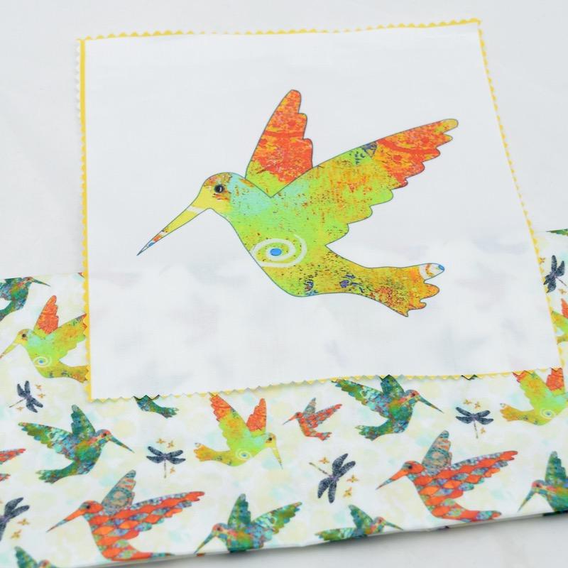 fabric panel hummingbird yellow – Desert Bird Mercantile